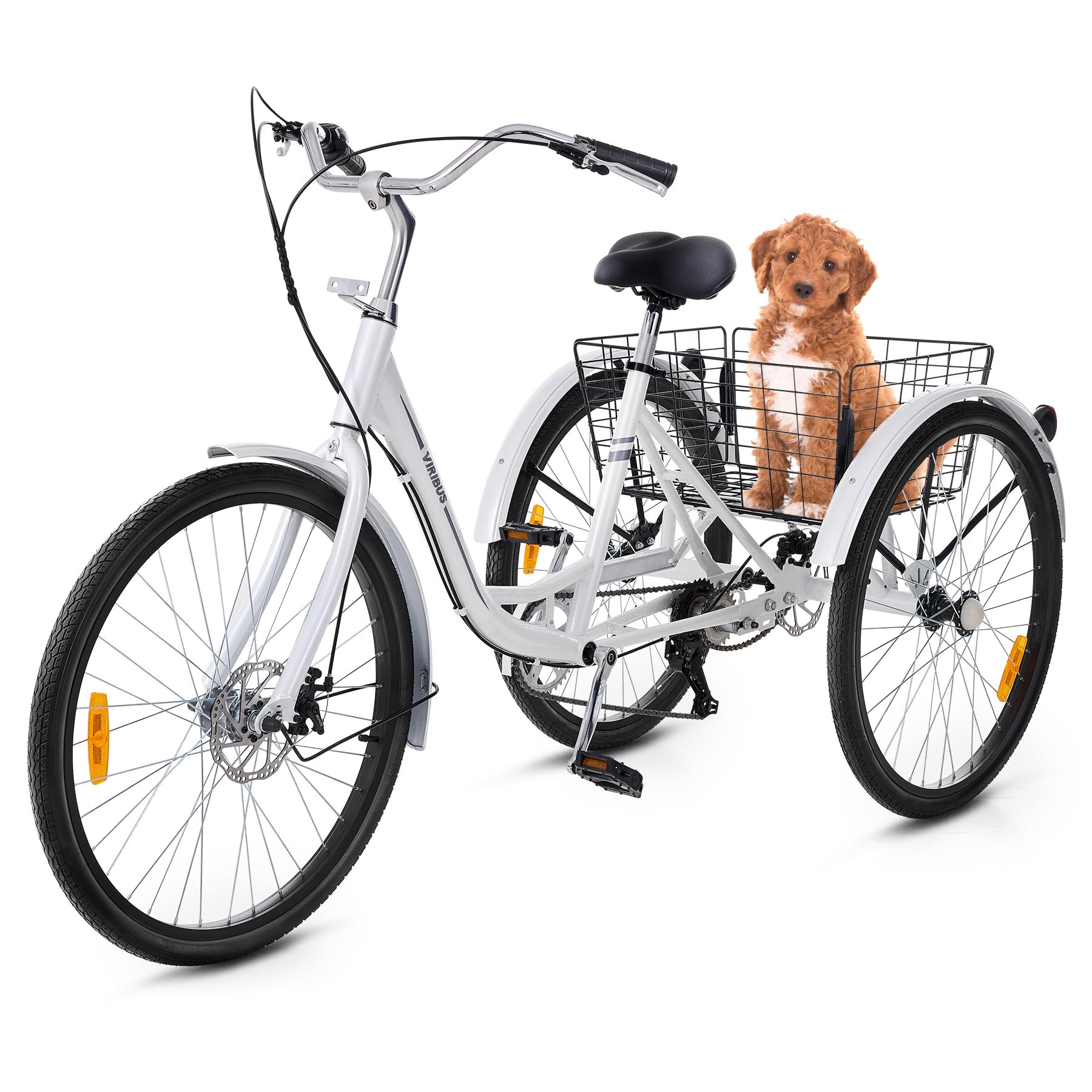 Buy Viribus Adult Tricycle, 7 Speed Tricycle for Adults with Lock and ...