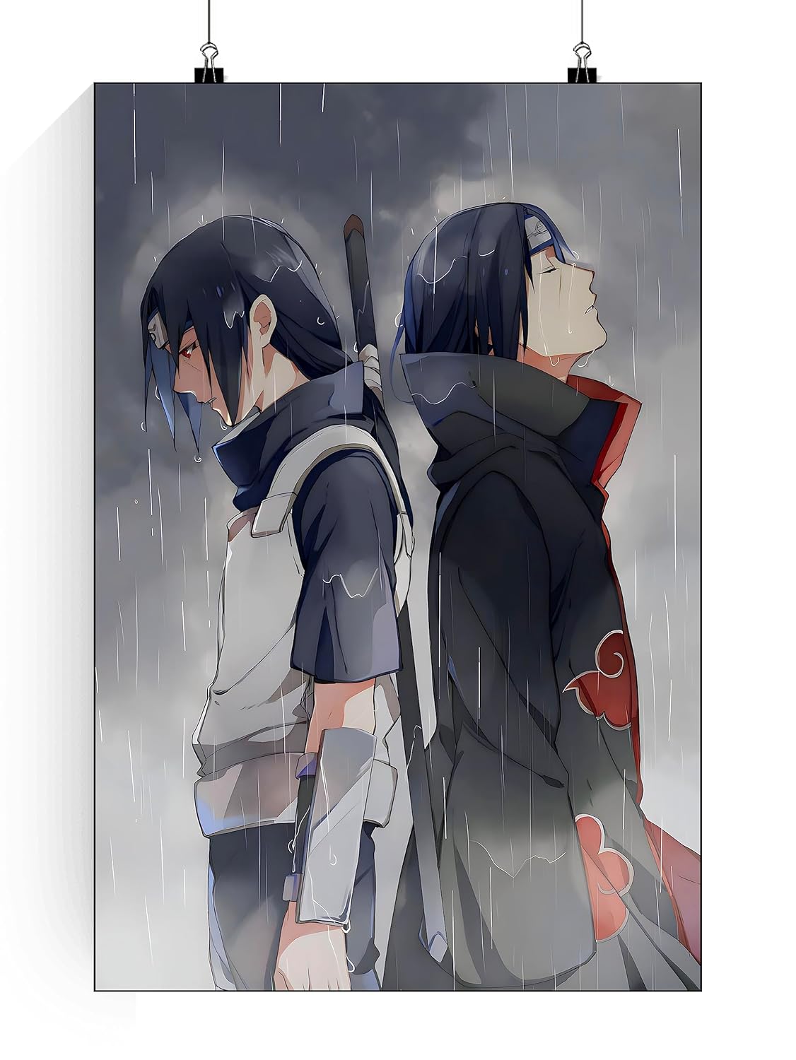 Times Comic Itachi and Sasuke Rain Poster | Naruto Itachi and Sasuke ...