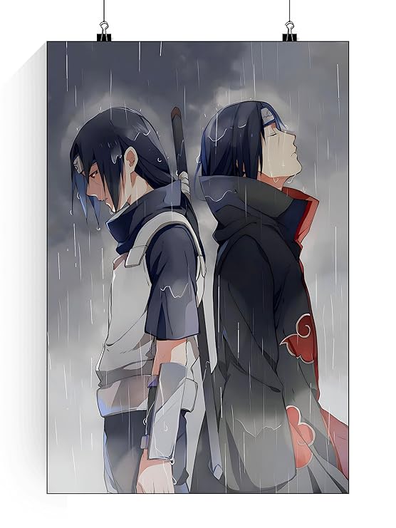 Times Comic Itachi and Sasuke Rain Poster | Naruto Itachi and Sasuke ...