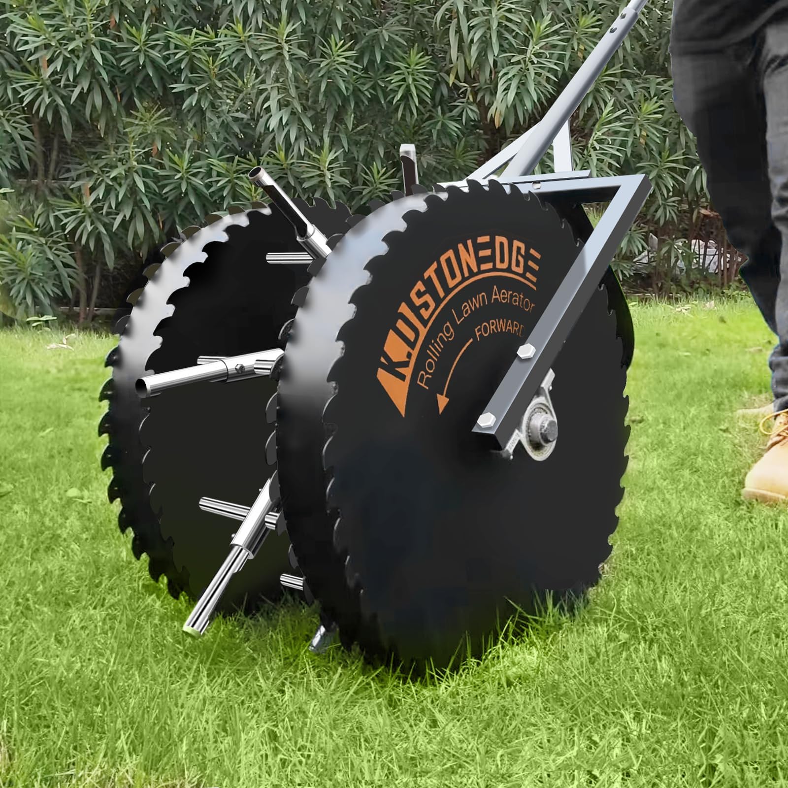 Amazon.com : K.D STONEDGE Patented Rolling Lawn Coring Aerator Yard ...