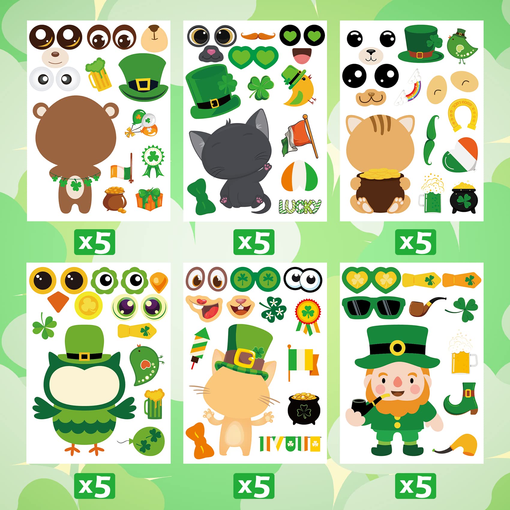 Snapklik.com : St. Patricks Day Stickers 30 Sheets St Patricks Day Make ...