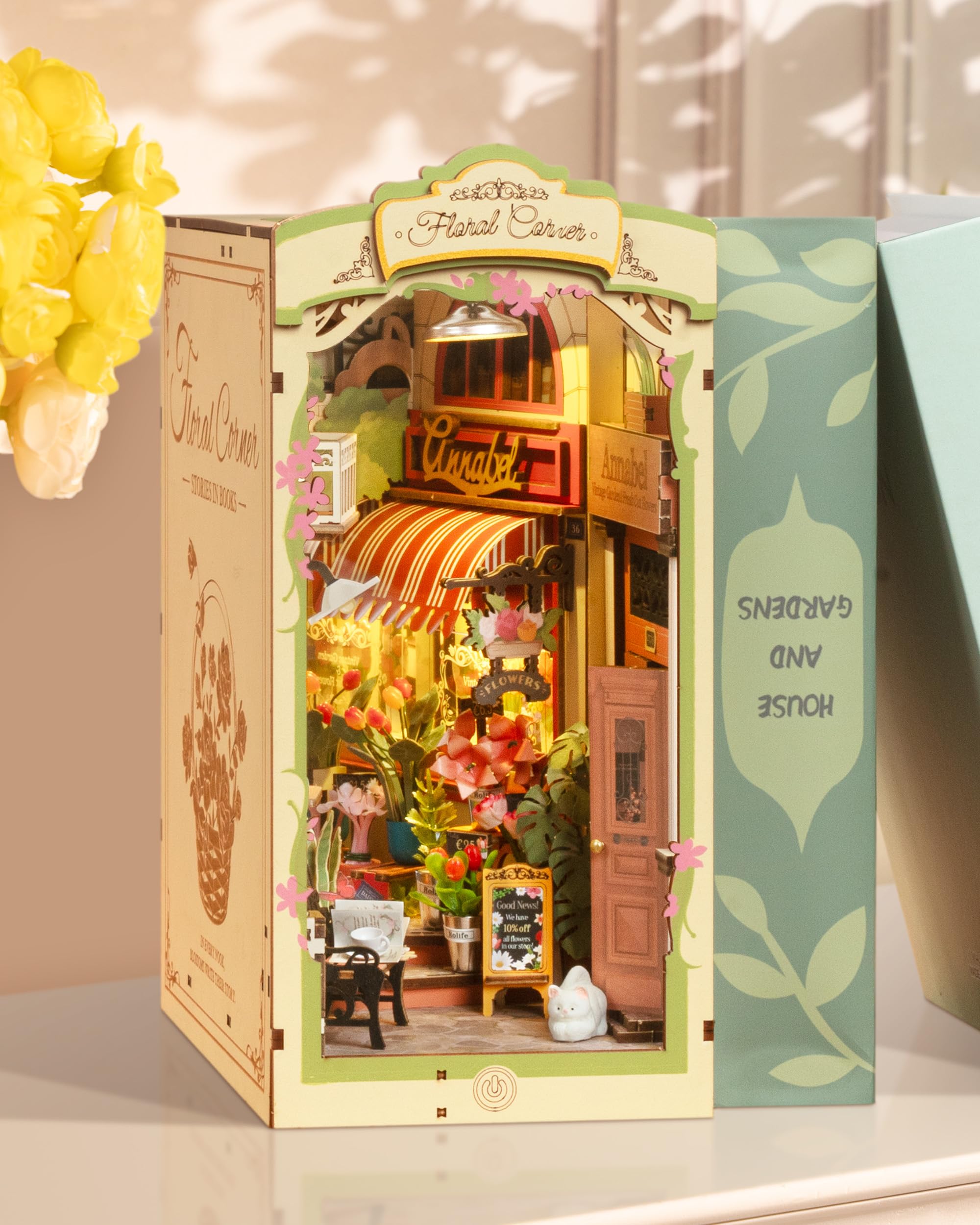 Aazon.co: DIY Book Nook Kit - Vangogh Ini House Building Nook Kits