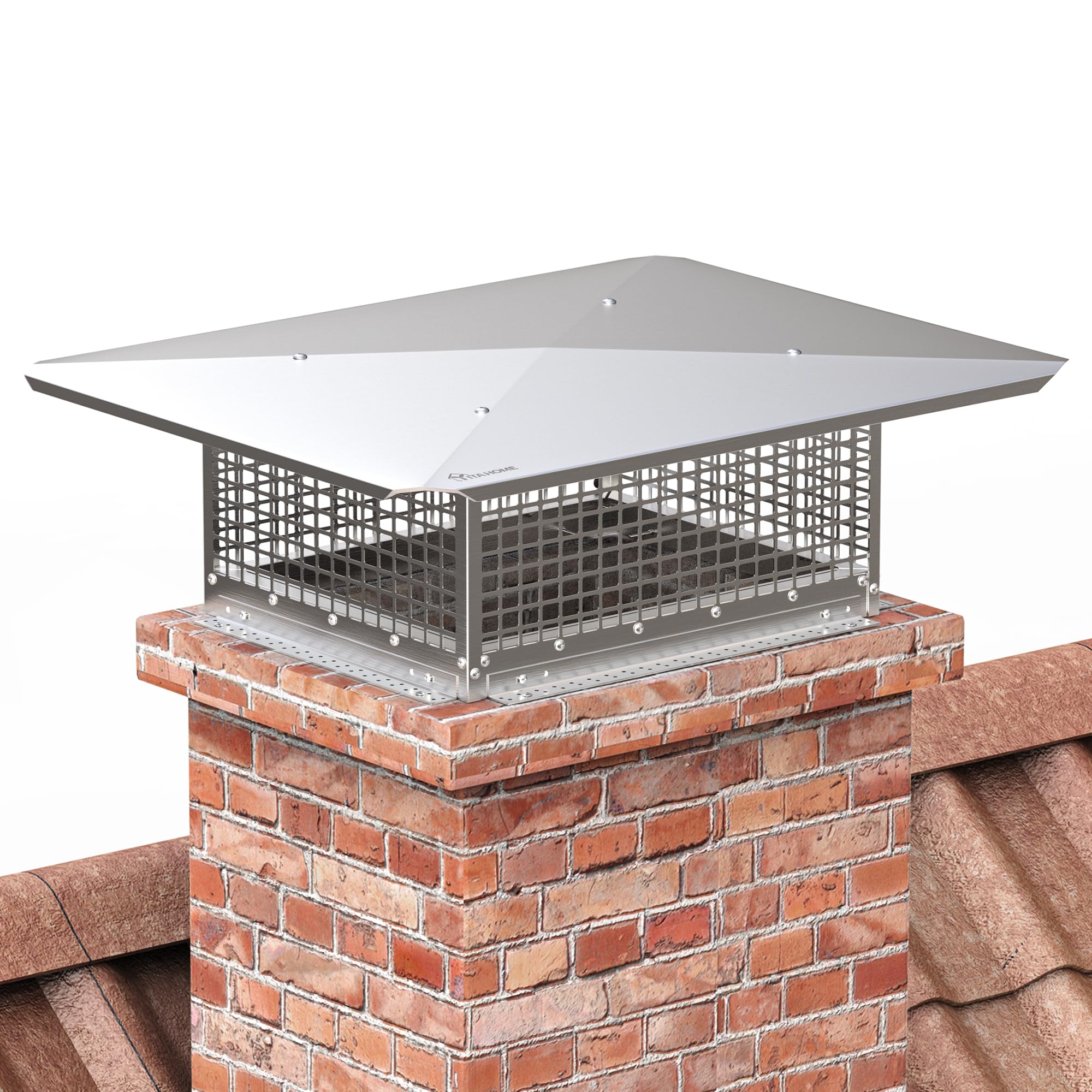 Amazon.com: YITAHOME Chimney Cap, 17" x 21" Chimney Cover for Outside ...