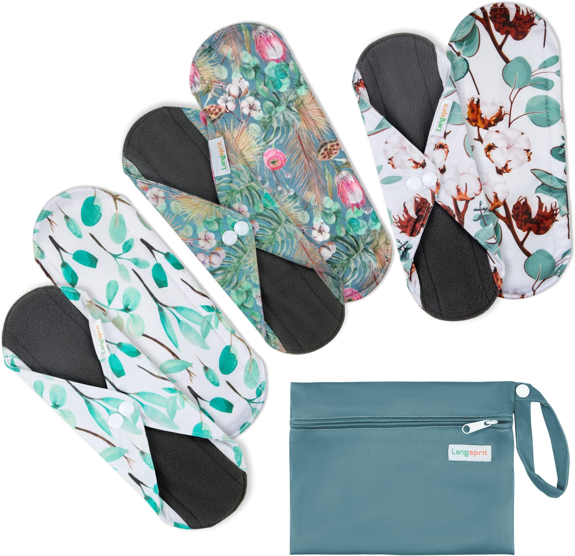 Amazon.com: 7pcs/Set Reusable Incontinence Pads Washable Cloth Pads Set ...