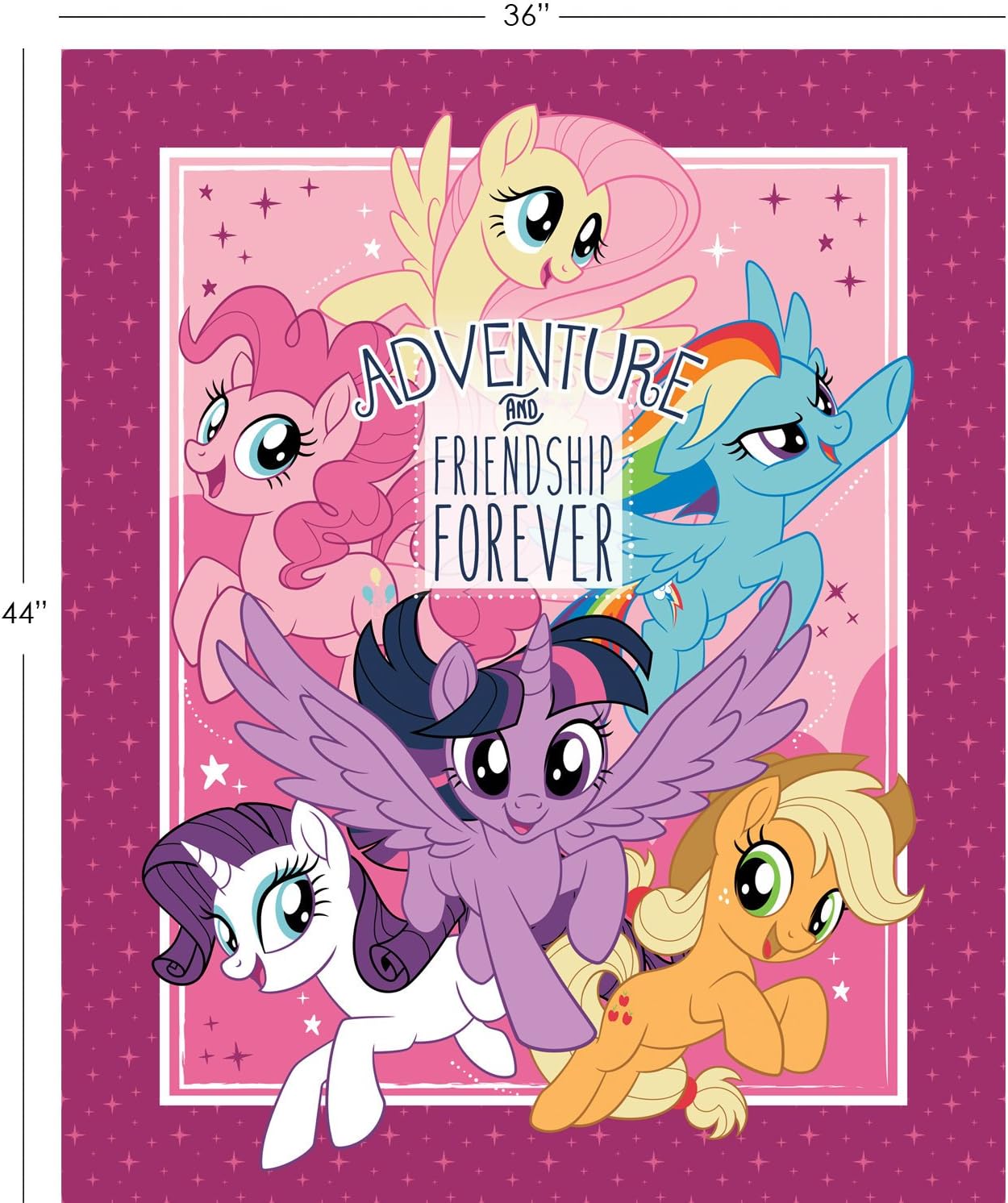 Amazon.com: My Little Pony Panel MLP Adventure & Friendship Fabric by ...