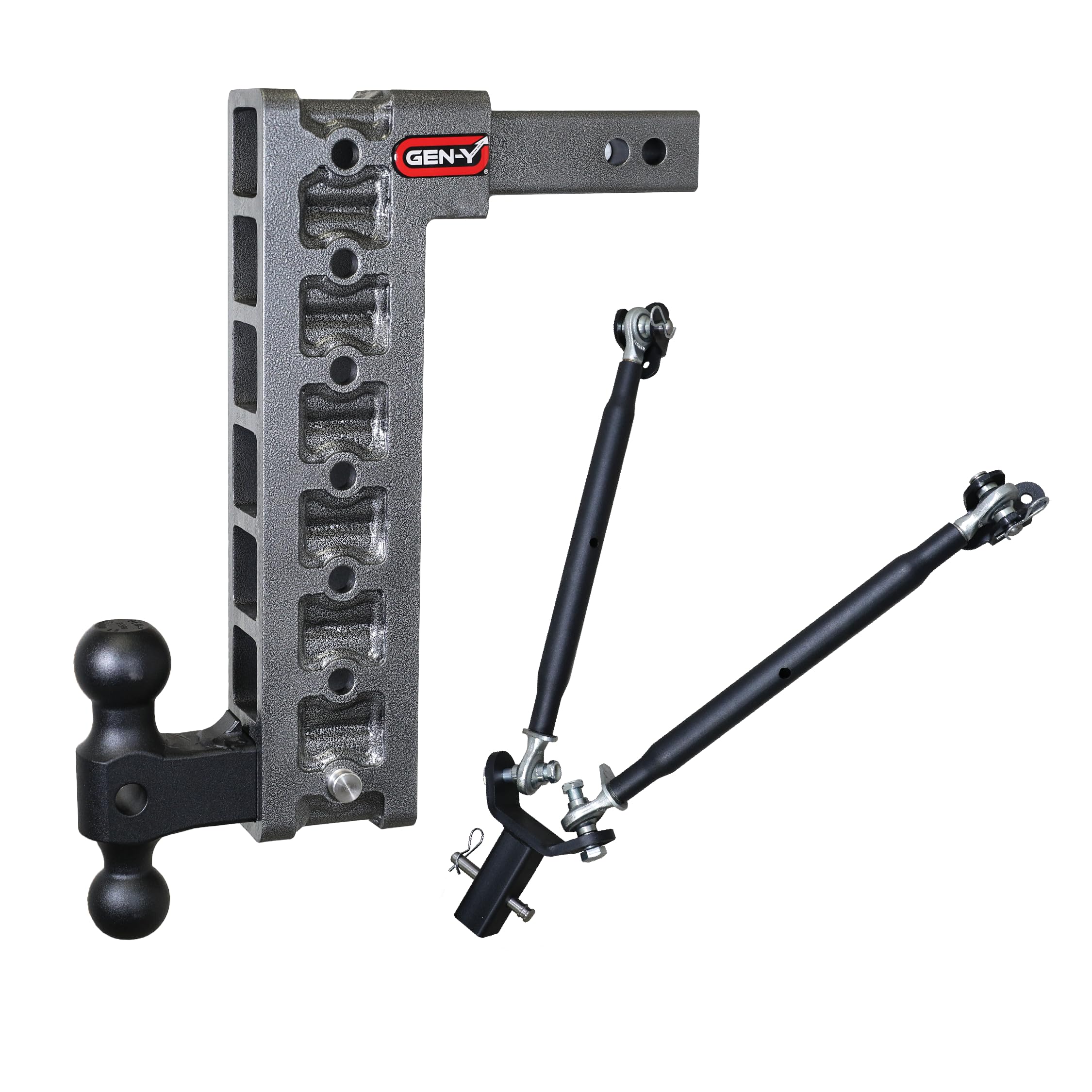 GEN-Y GH-517 MEGA-Duty Adjustable 15" Drop Hitch with GH-051 Dual-Ball ...