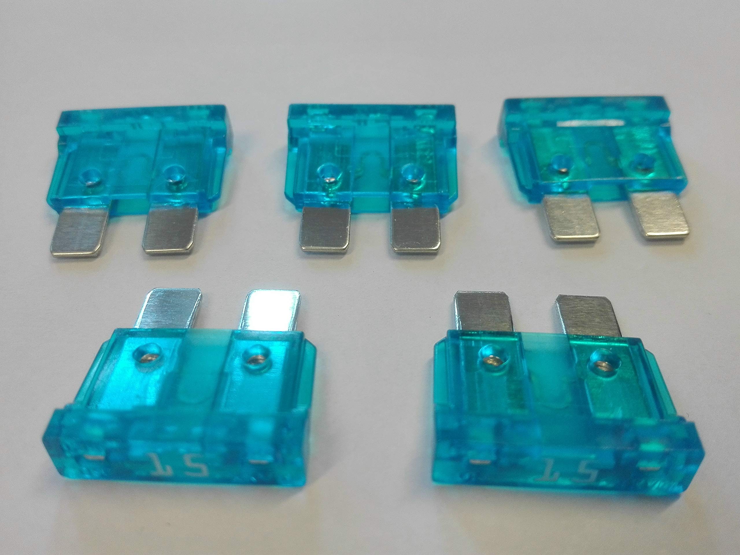 CAR BLADE FUSE 15A 15 AMP BLUE AUTO FUSES caravan x 10: Amazon.co.uk ...