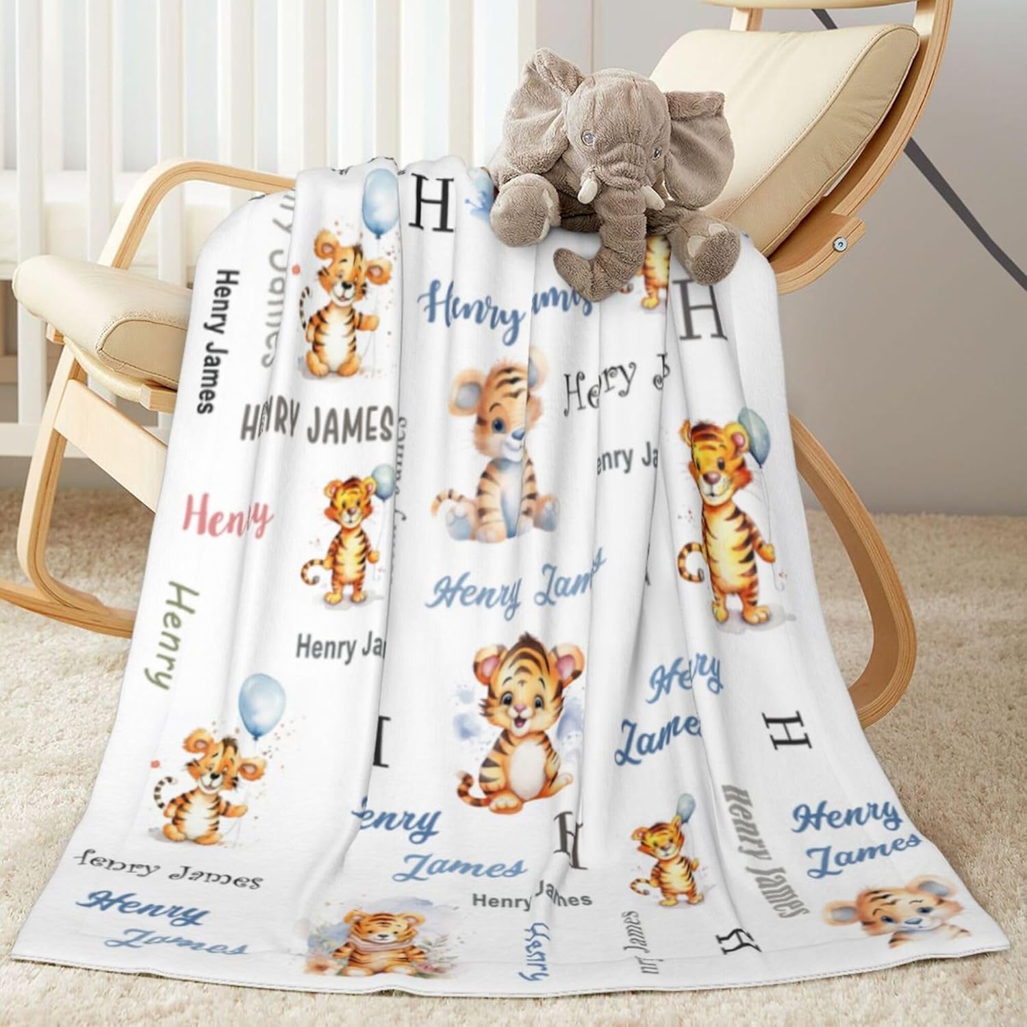 Amazon.com: Novusopt Personalized Baby Blanket - Customized Name ...