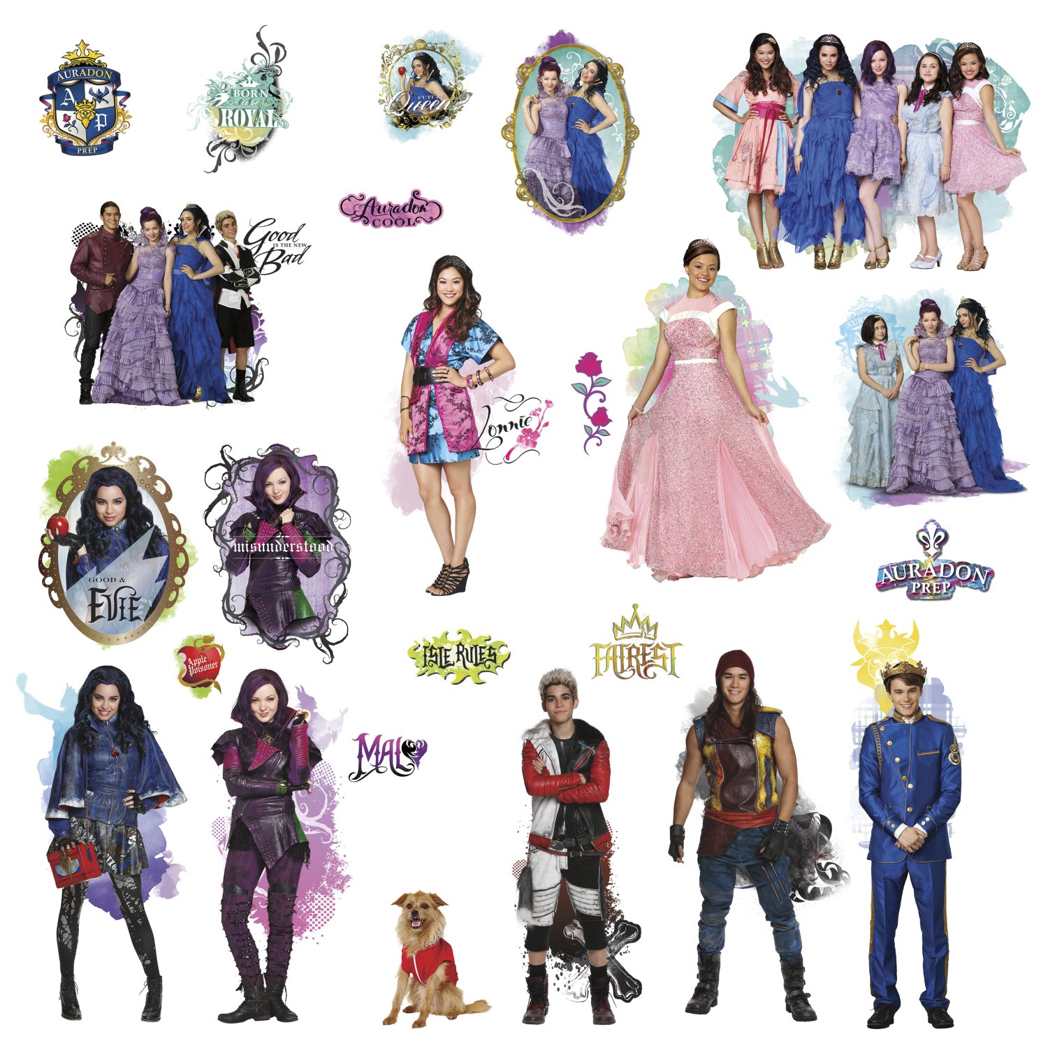 Snapklik.com : Disney Descendants Peel And Stick Wall Decals By RoomMates
