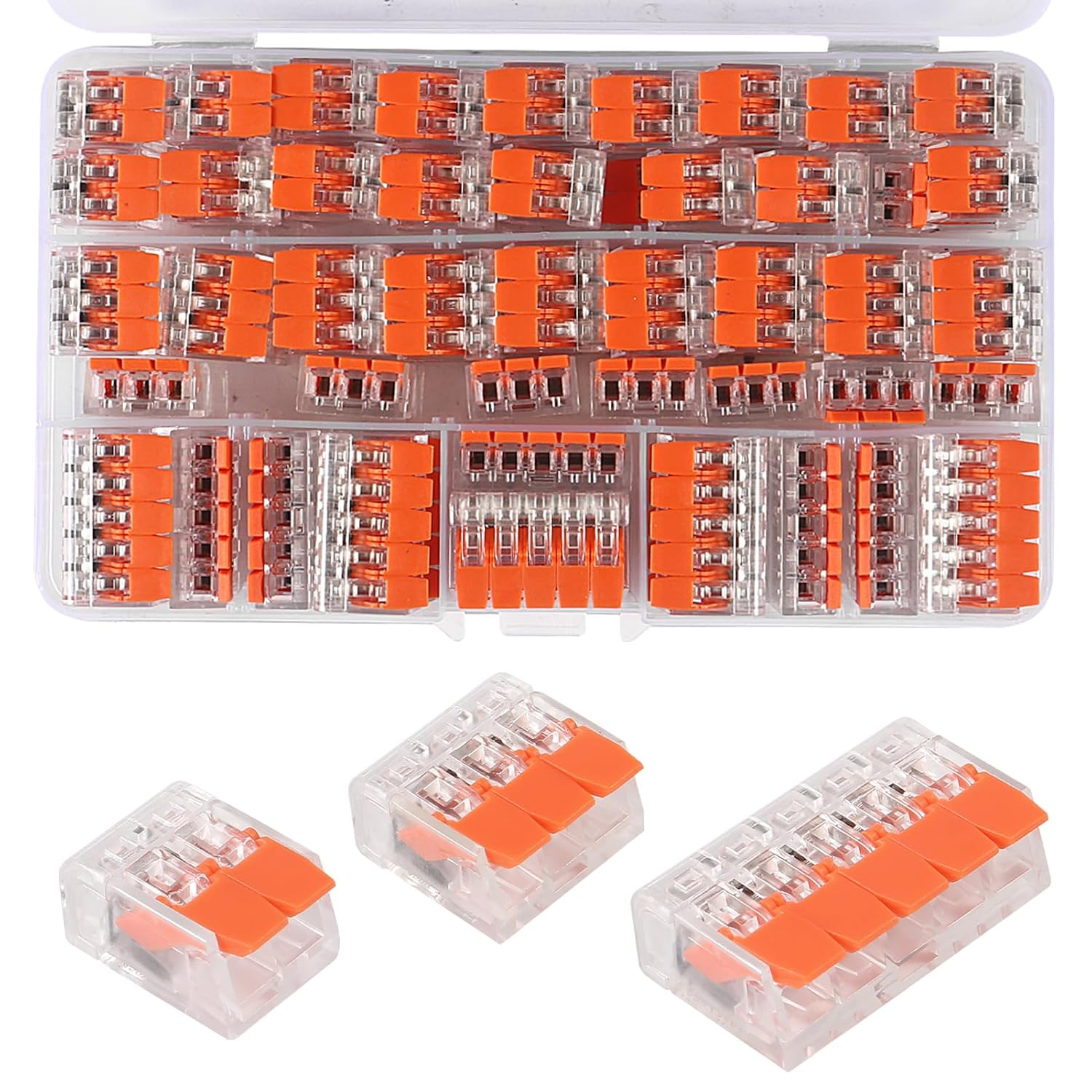 D-FLIFE Lever Wire Connectors, 75 Pcs Wire Connector Assortment Pack ...