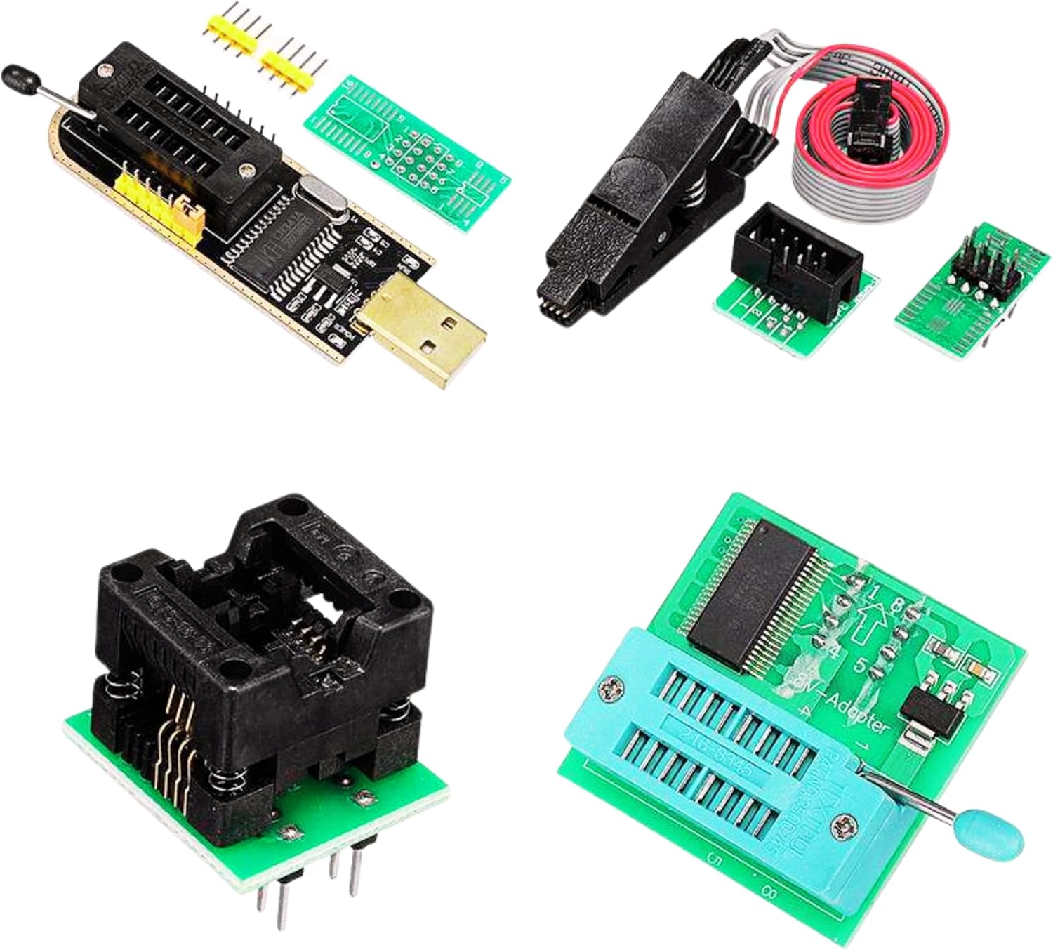Ch341A USB Bios Programmer Kit with SOP8 Clip Eeprom Burner BIOS ...