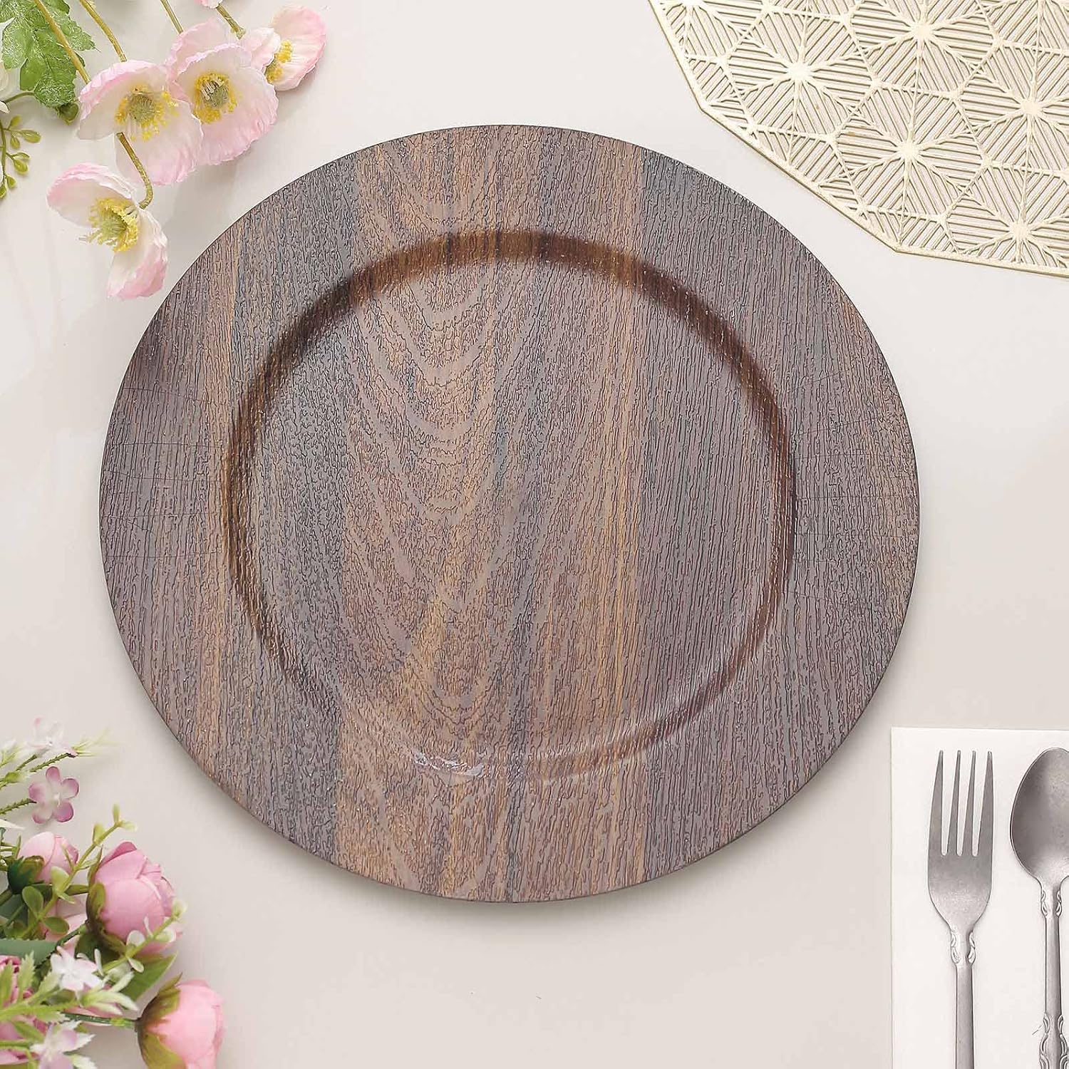 Amazon.com | Efavormart 6 Pack | 13" Dark Brown Boho Chic Faux Wood ...