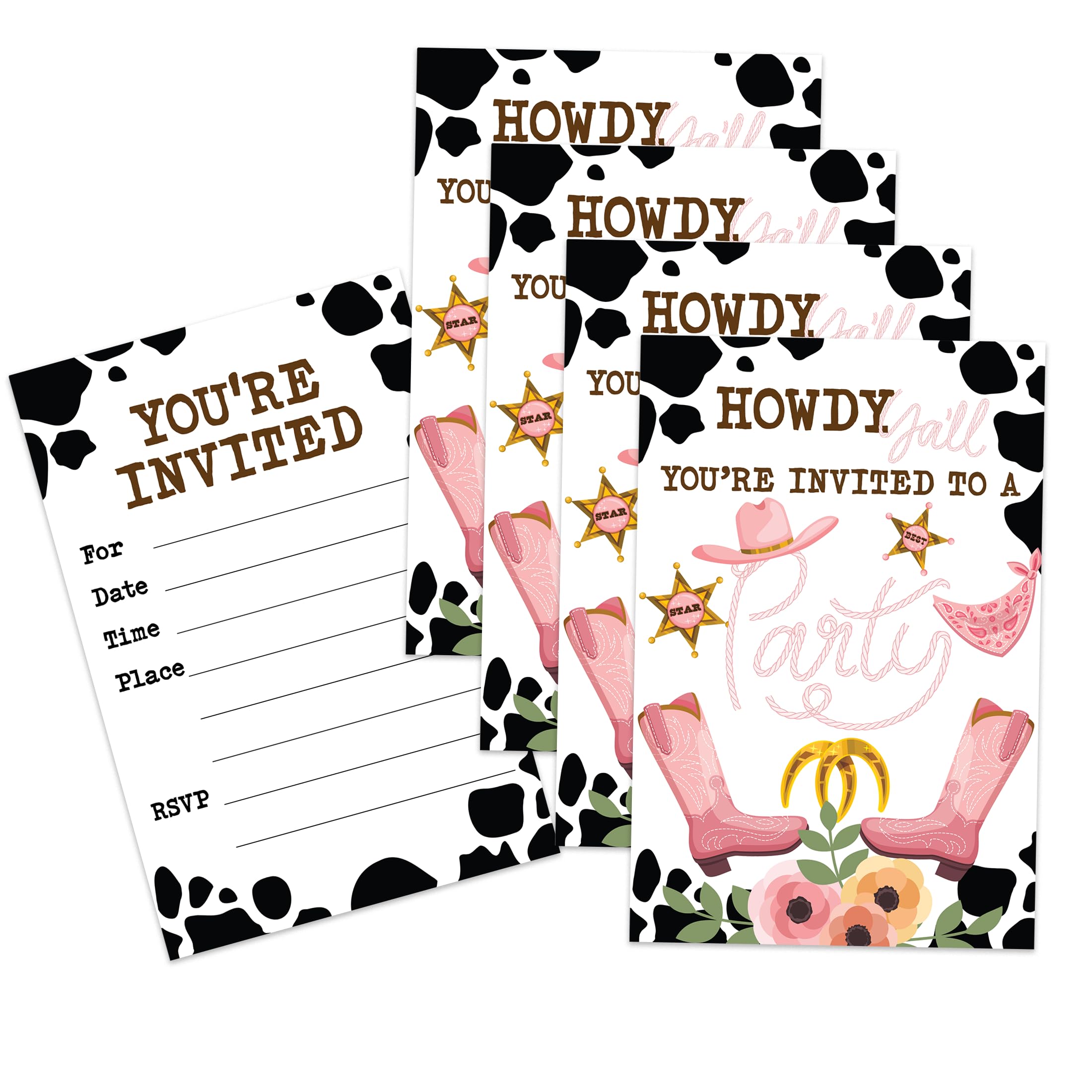 Amazon.com : Howdy Y'all Birthday Party Invitations & Envelopes Value ...