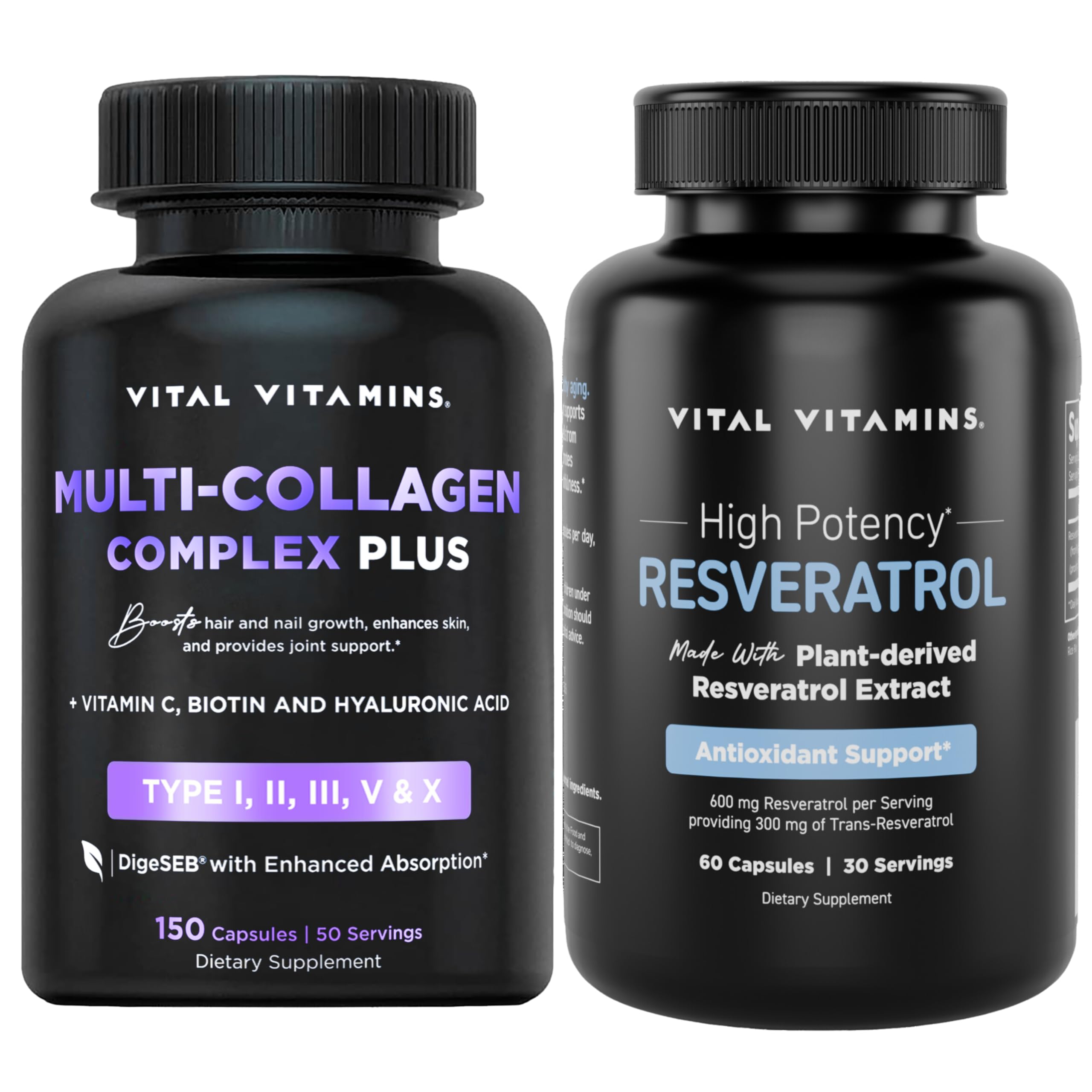 Amazon.com: Vital Vitamins Multi Collagen Complex Plus Capsules ...