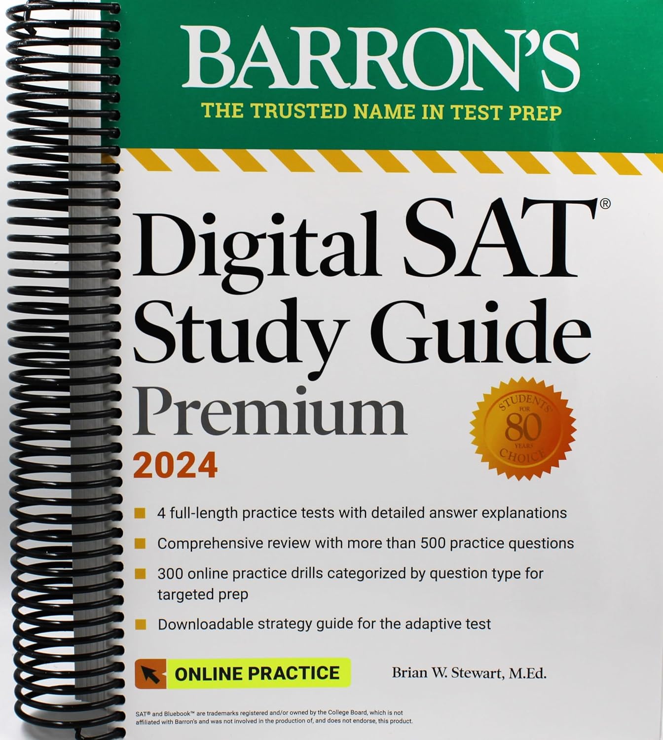 Digital SAT Study Guide Premium, 2024: 4 Practice Tests + Comprehensive ...