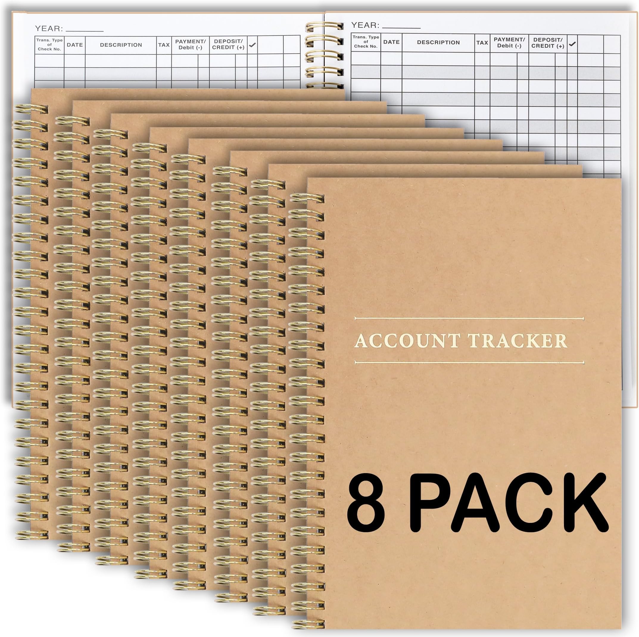 Amazon.com : 8 Pack Accounting Ledger Books for Home Budget Tracking ...