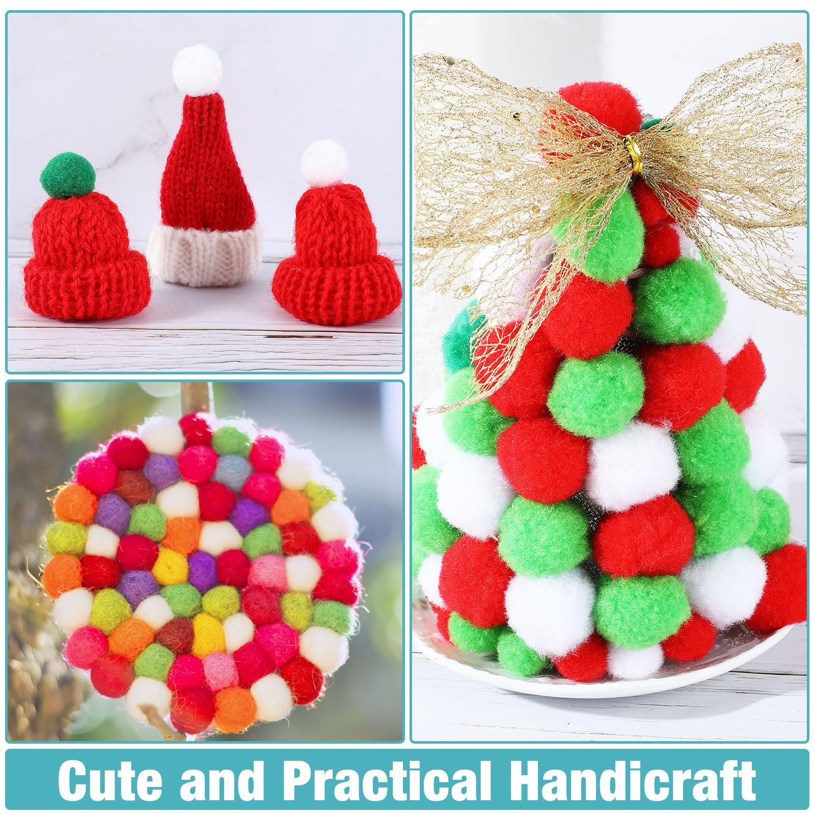 Snapklik.com : 10000 Pcs Multicolor Pom Poms For Crafts 1 Cm Fuzzy ...