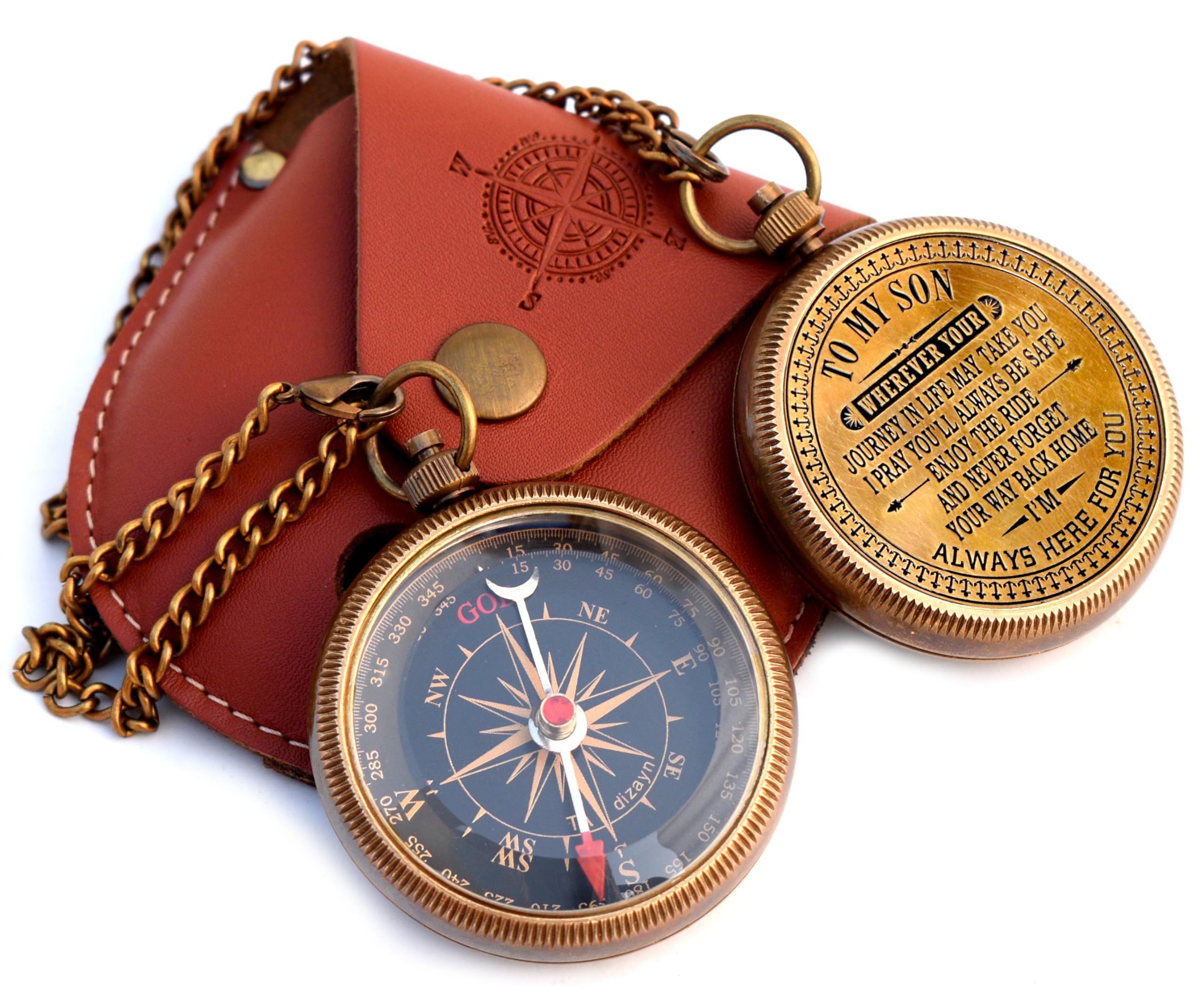 Snapklik.com : Engraved Compass 2" - Gift For Son From Mom Dad ...