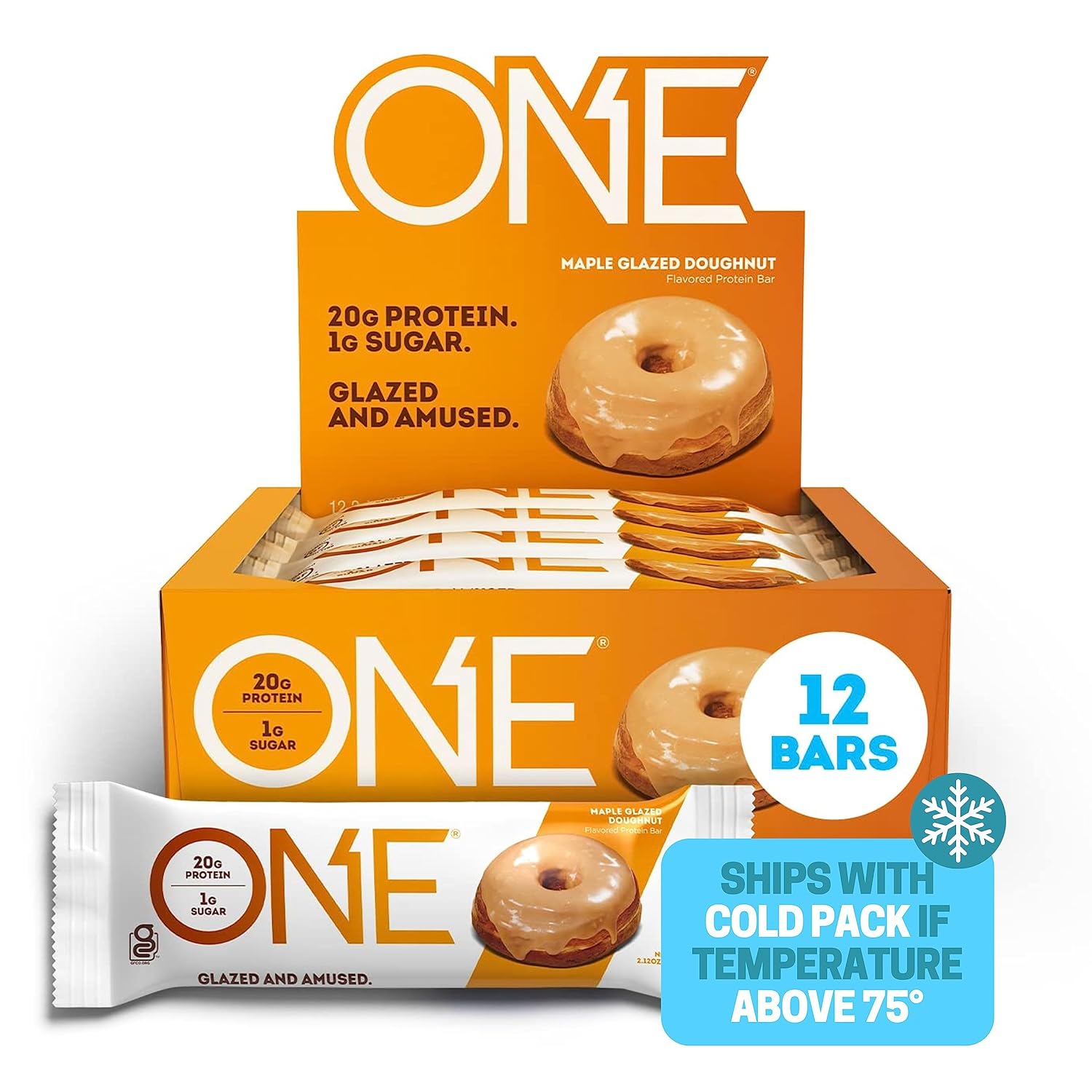 Amazon.com : ONE Protein Bars - Maple Glazed Doughnut - 36 High Protein ...