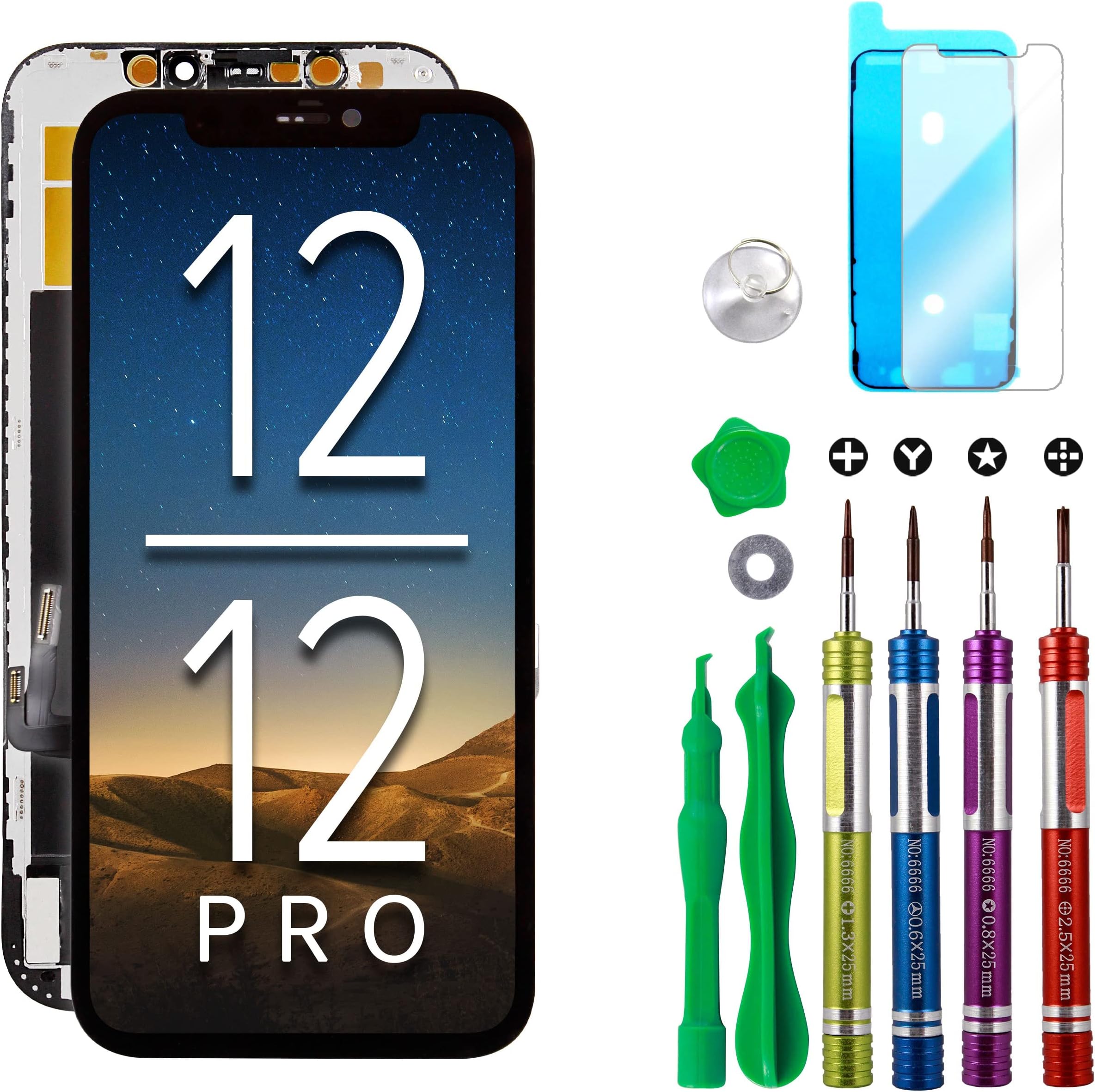 Amazon.com: Ace Tech Cellular LCD Screen Replacement for iPhone 12 ...