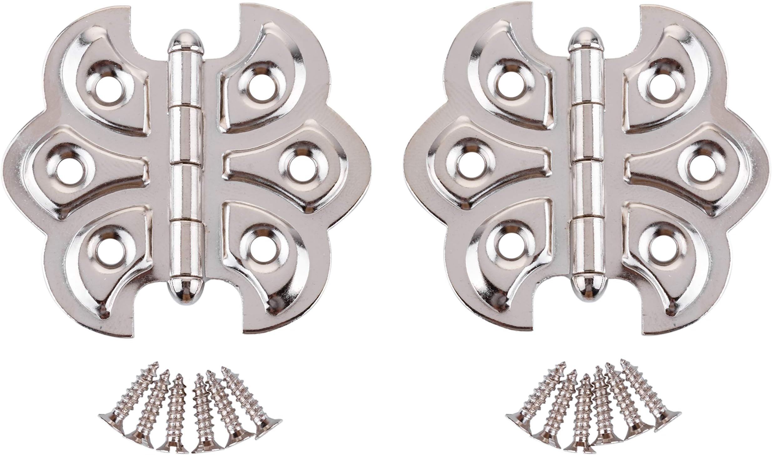 Polished Nickel Butterfly Hinge | Pack of 2 | Cabinet, Cupboard Door ...