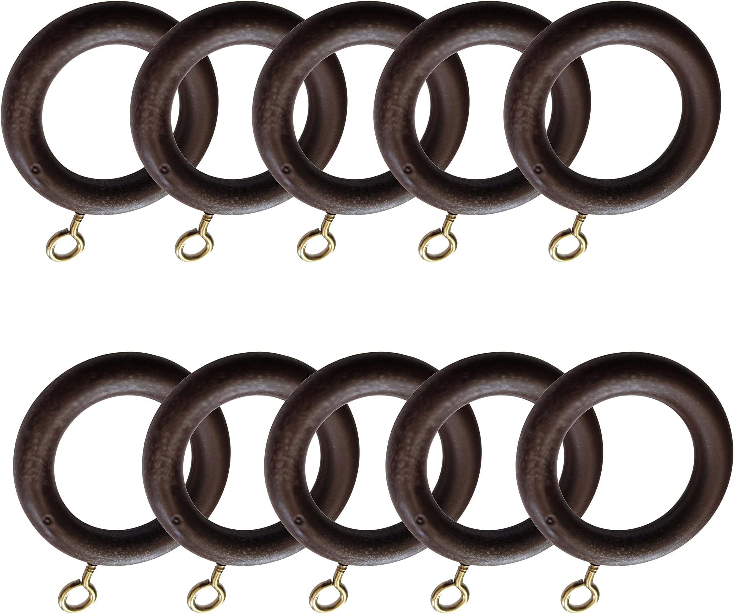 35mm x 54mm Beech Curtain Rings Effect Drapery Pole Rod Rings Curtain ...