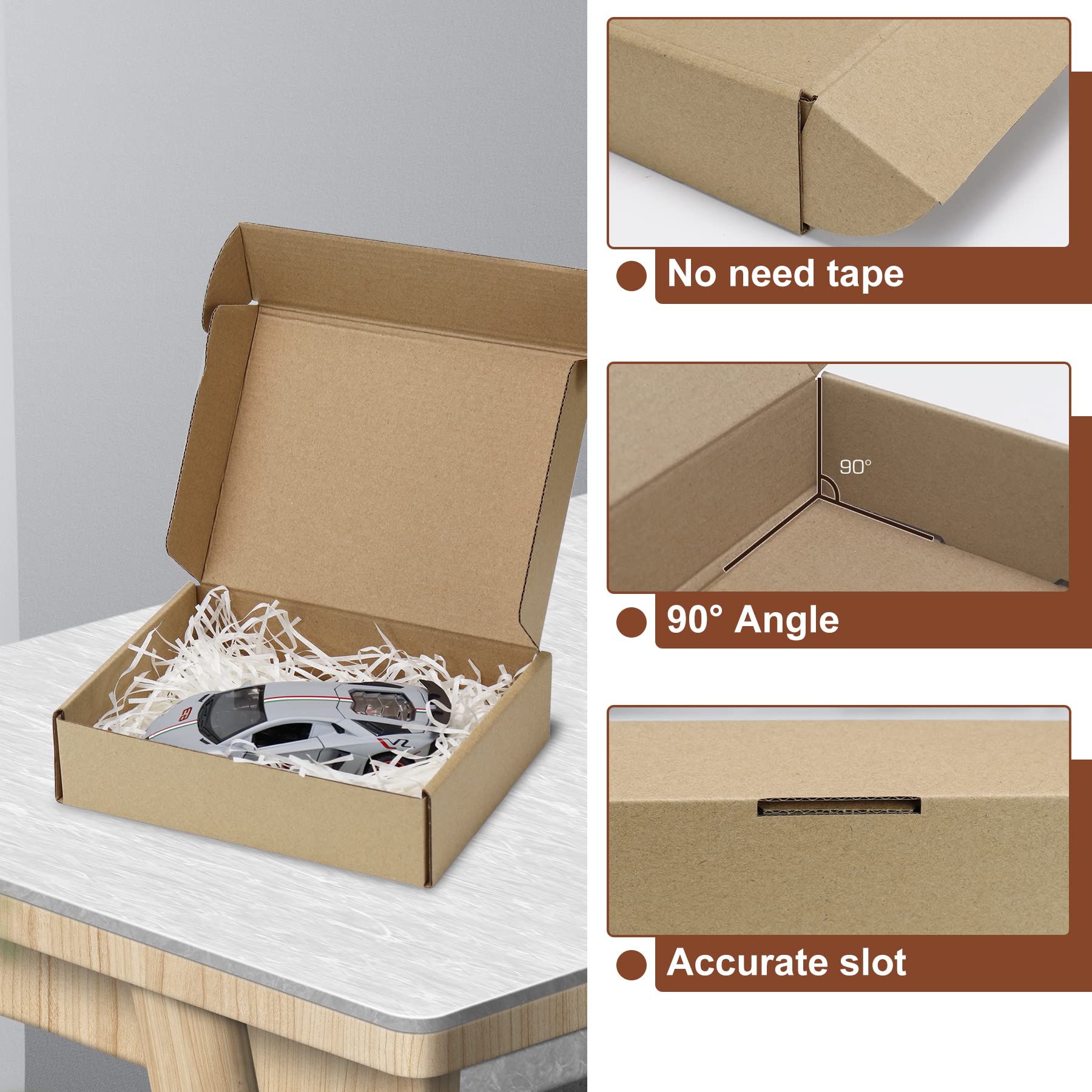 BJADE'S Shipping Boxes 10x10x2 Inches,25 Pack Medium Corrugated ...