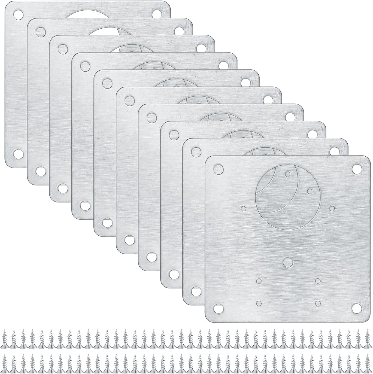 10 Pcs Hinge Repair Plate, Kitchen Cupboard Cabinets Door Hinge Repair ...