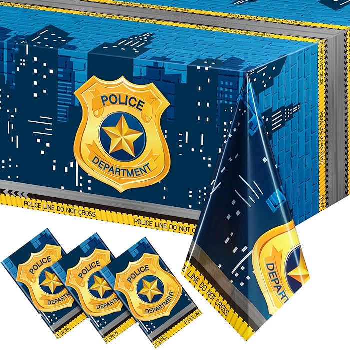 Buy Police Themed Birthday Party Supplies Police Party Plastic ...