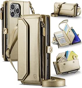 Amazon.com: Strapurs Wallet Case Compatible with iPhone 16 Pro Max 6.9" RFID Blocking 10-Card ...