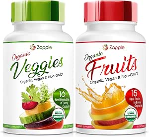 Amazon.com: Zapple Organic Fruits and Vegetables Supplements Real ...