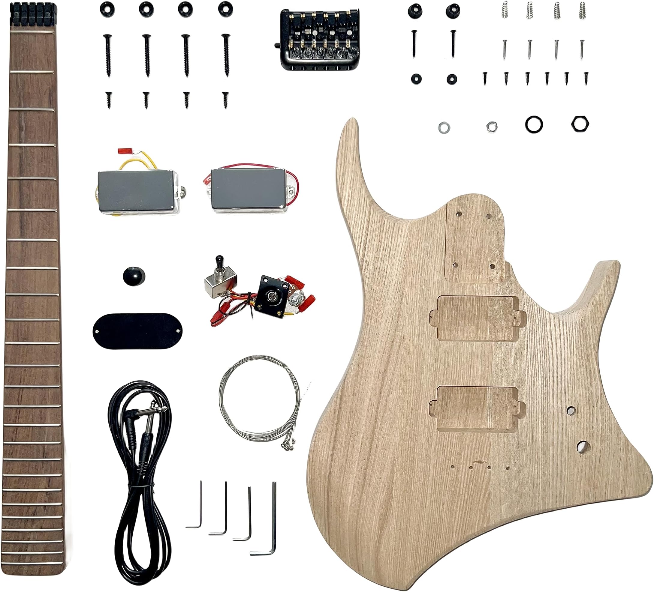 Amazon.com: DBL Headless Electric Guitar,DIY Electric Guitar Kits,Headless Guitar Style,6 String ...