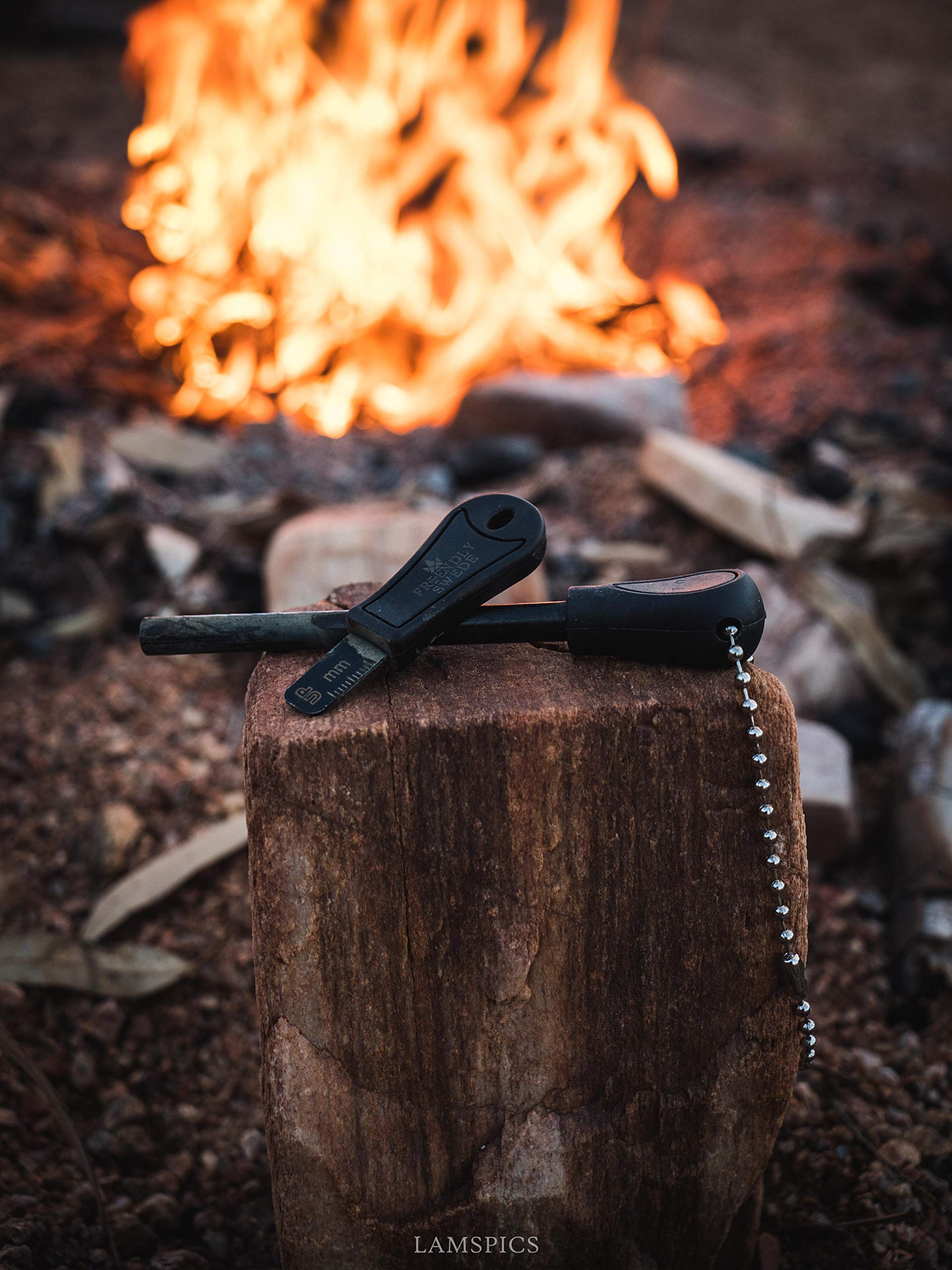 THE FRIENDLY SWEDE Ferro Rod Fire Starter - Easy Grip - Survival Fire ...