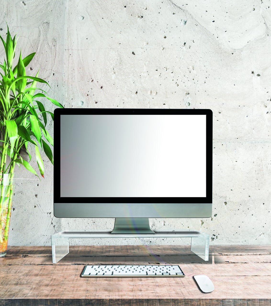 Azar Displays 515360 Letter Computer Monitor Riser, 21"W x 7.75"D x 4.5 ...