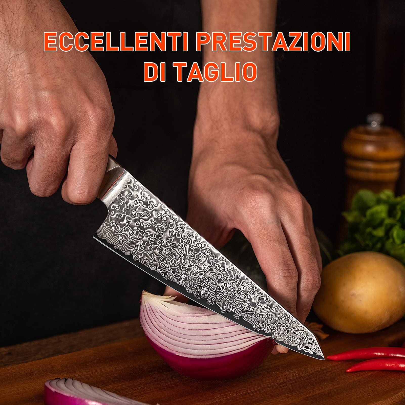 Tagliato Alto Con Il Coltello Da Cucina Tupperware Speluchino