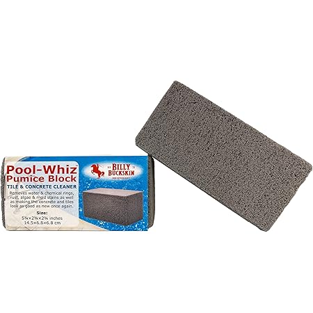 Amazon.com: Pool-Whiz Pumice Block, Pool Tile & Concrete Cleaner, Pumice Stone for Cleaning ...
