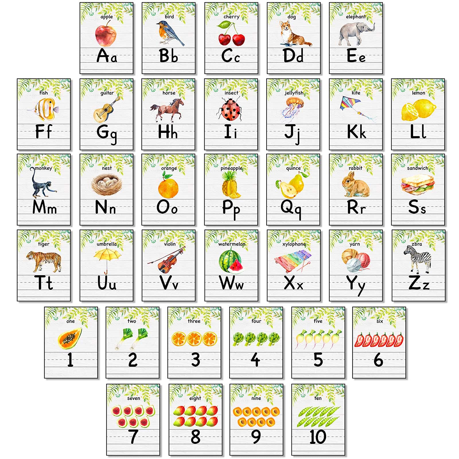 Buy 36 Classroom Alphabet Bulletin Board Set Alphabet Line for ...