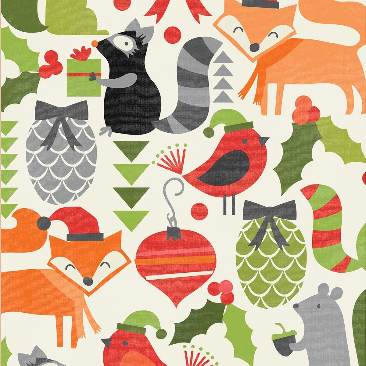 Amazon.com: Winter Woodland Wrapping Paper Roll 24" X 15' : Health ...