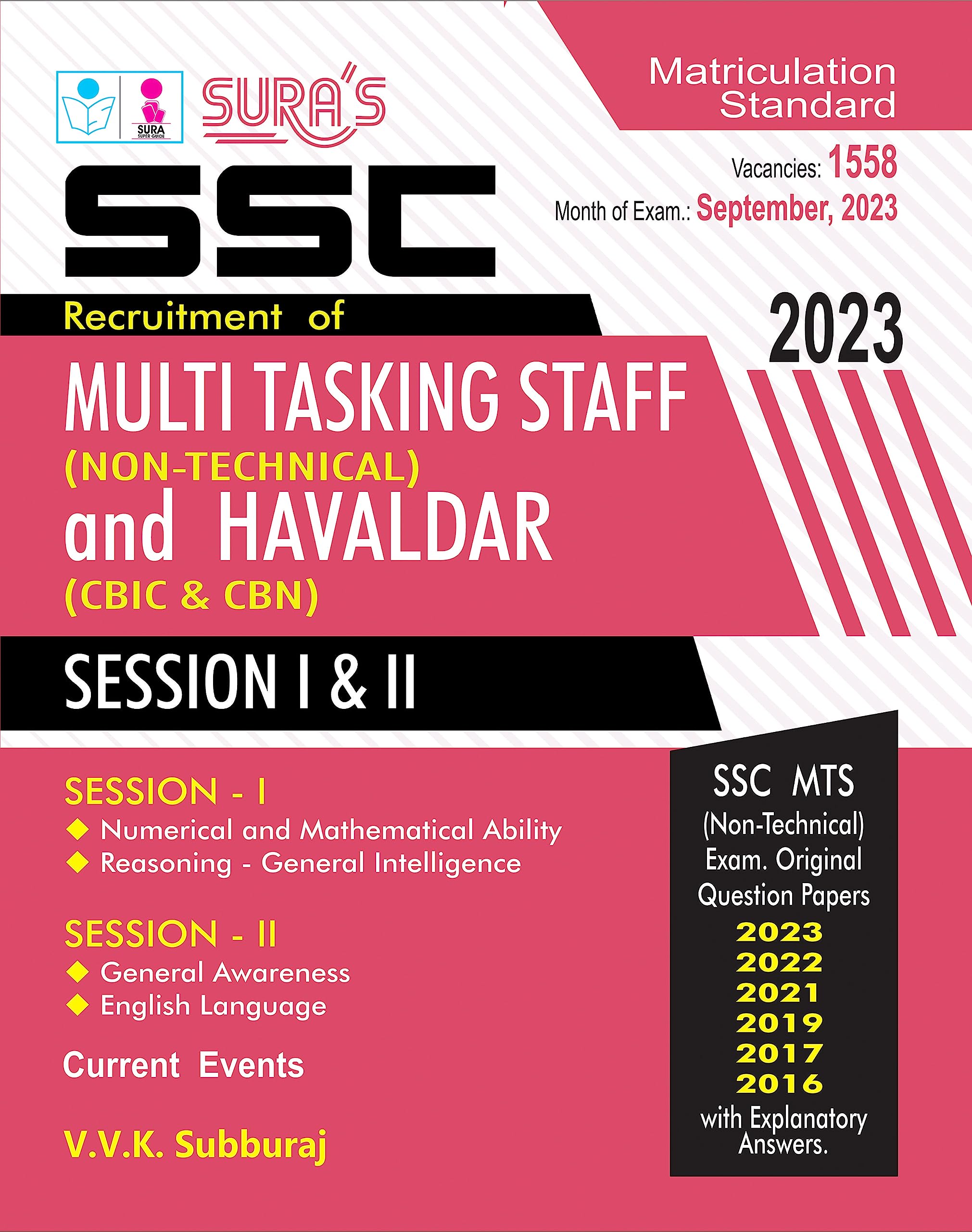 Buy SURA`S SSC MTS (Multi Tasking Staff) and Havaldar Session I & II Exam Book Guide in English ...