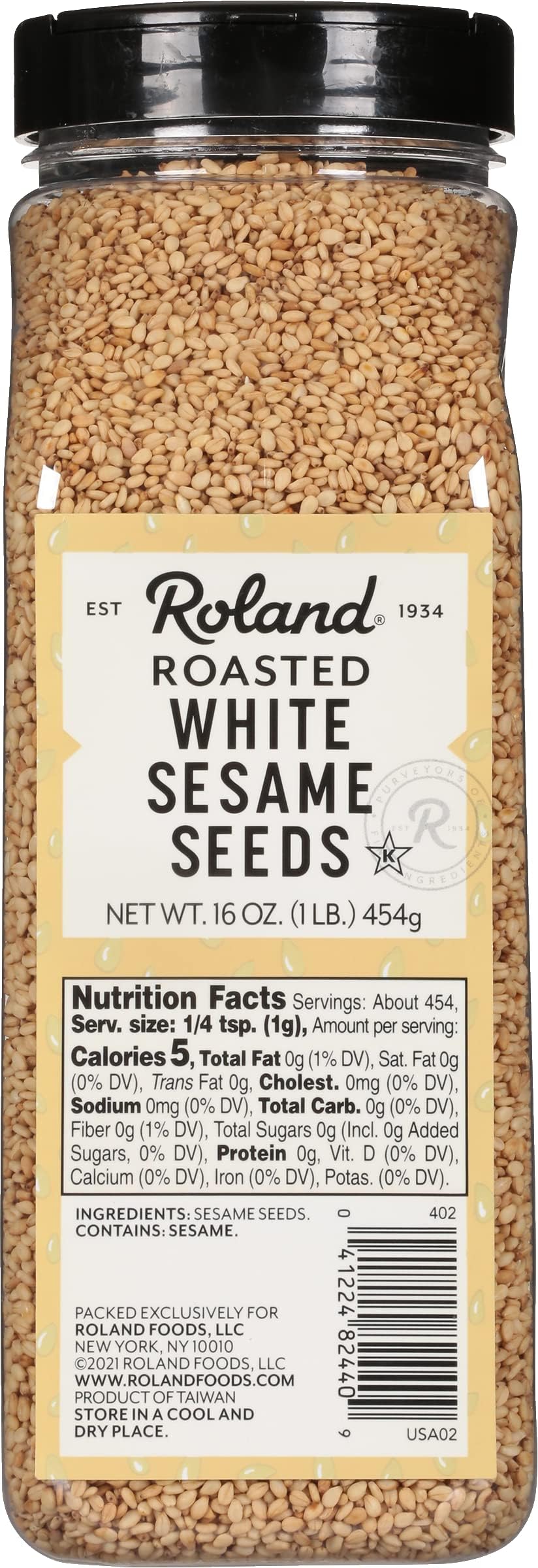 Amazon.com : Roland Foods Roasted Black Sesame Seeds, Specialty ...