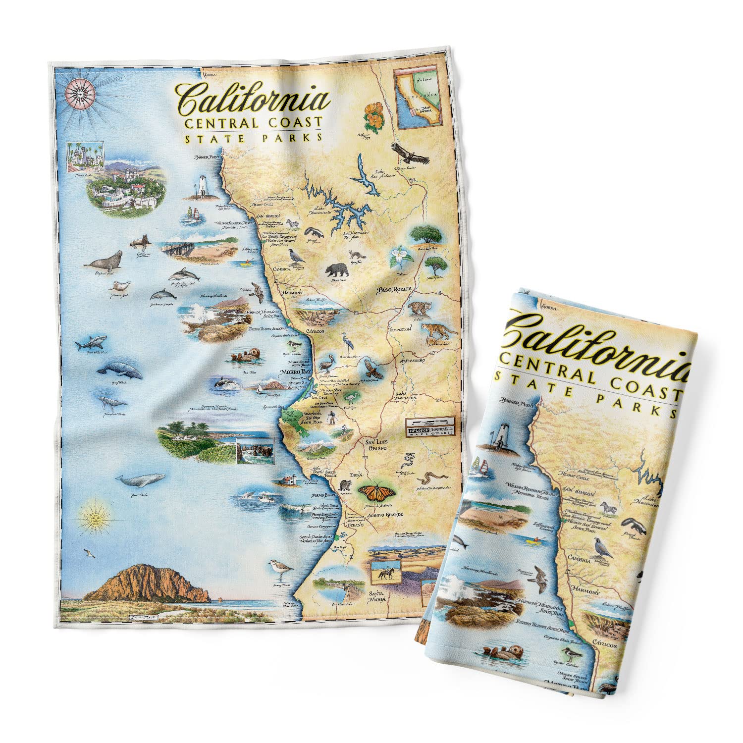 Amazon.com: Xplorer Maps California Central Coast State Parks Map ...