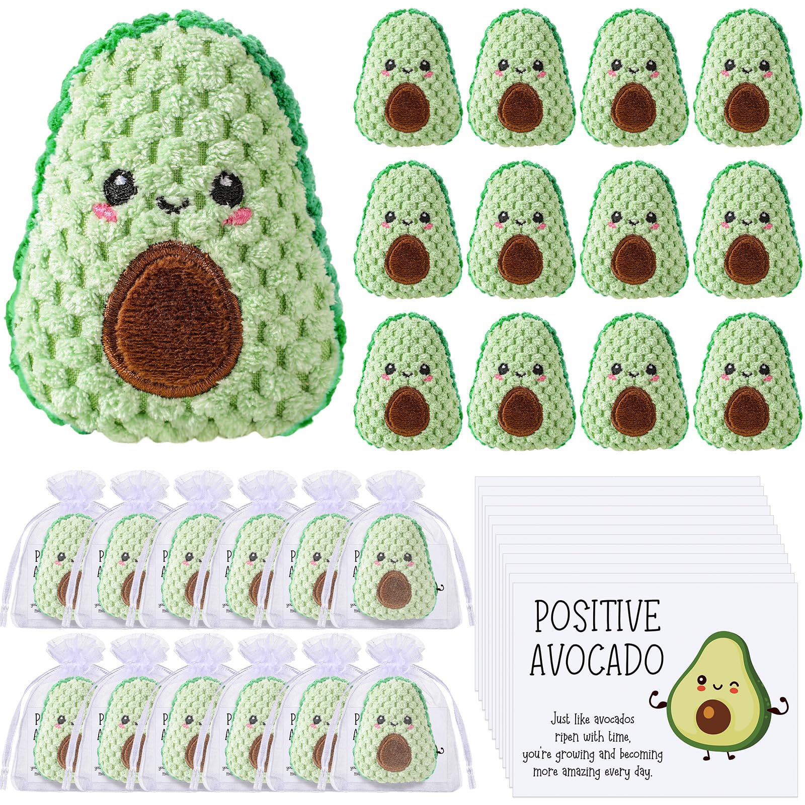 Amazon.com: RoundFunny 12 Sets Positive Funny Avocado Gifts Mental ...