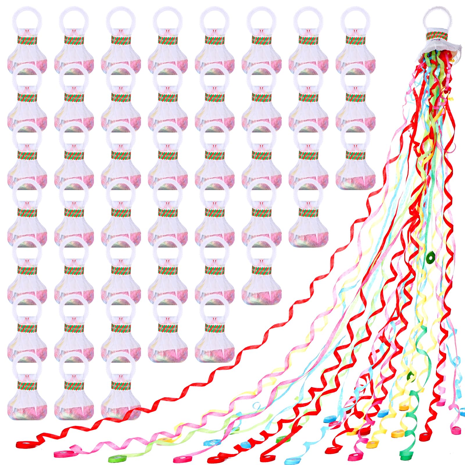 Amazon.com: craftshou 120 Pcs Hand Throw Streamer Poppers Confetti No ...