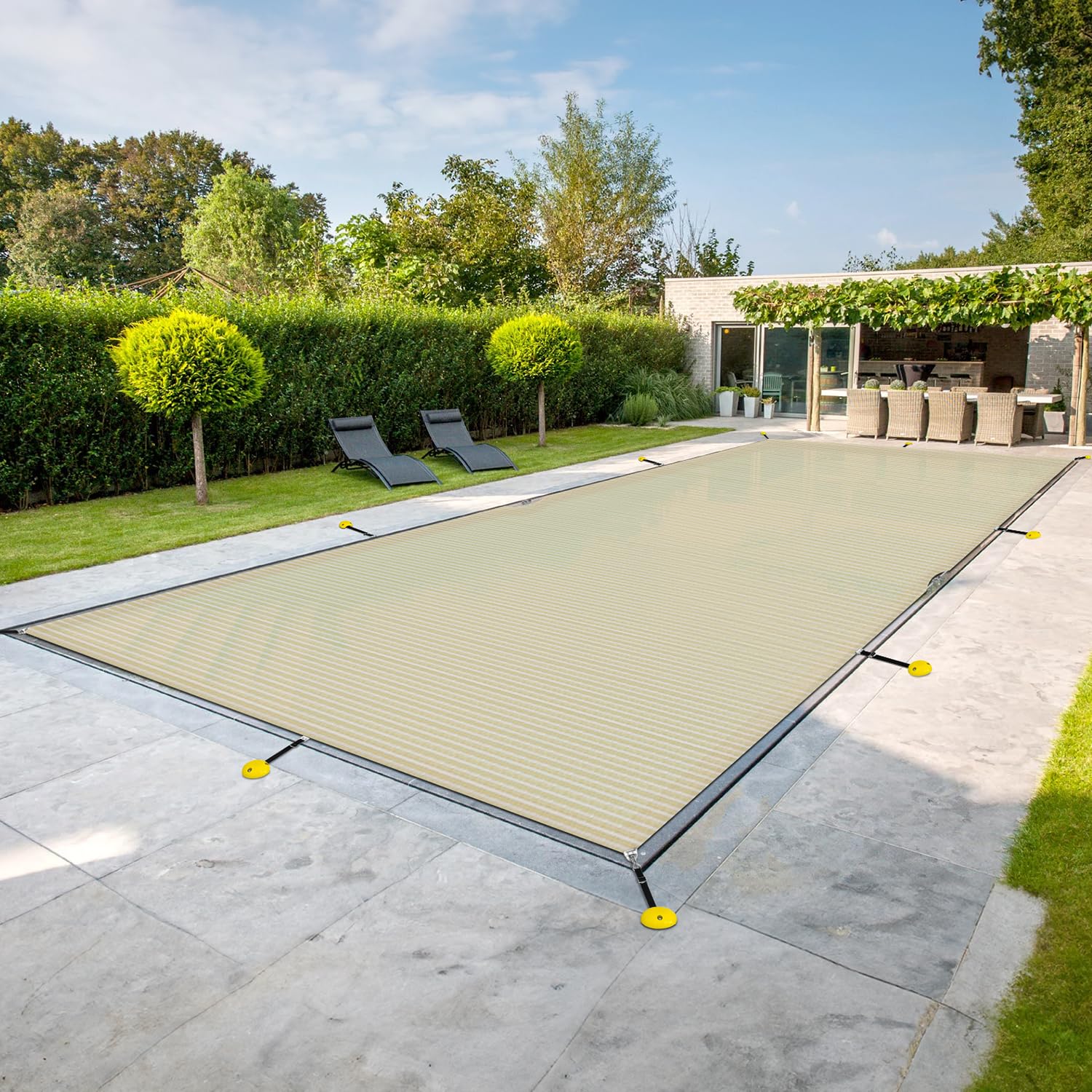 Amazon.com : Windscreen4less 18'x36' Inground Pool Cover Rectangle ...