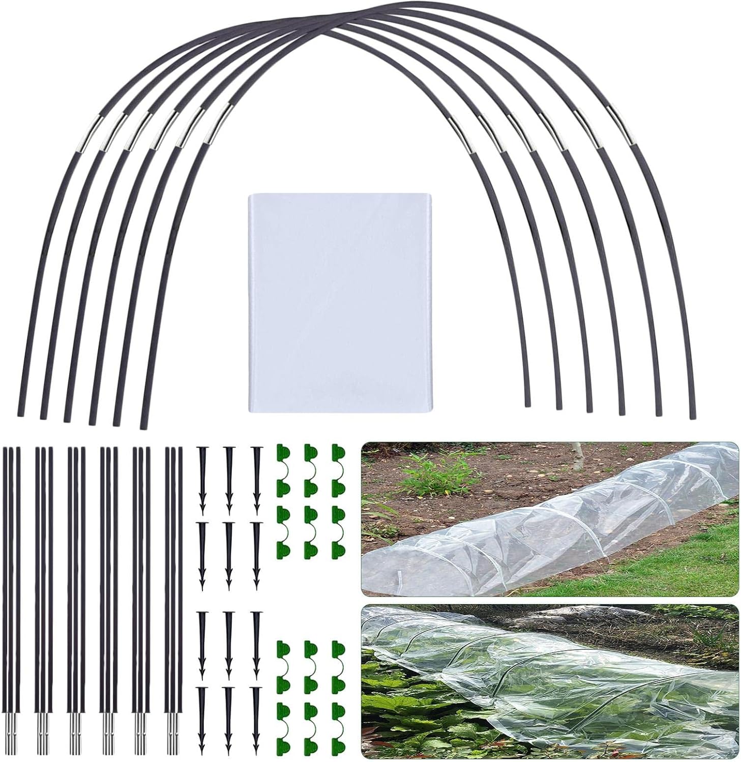 Grow Tunnel for Plants | Greenhouse Poly Grow Tunnels | Portable Garden Grow Tunnel, Bird ...