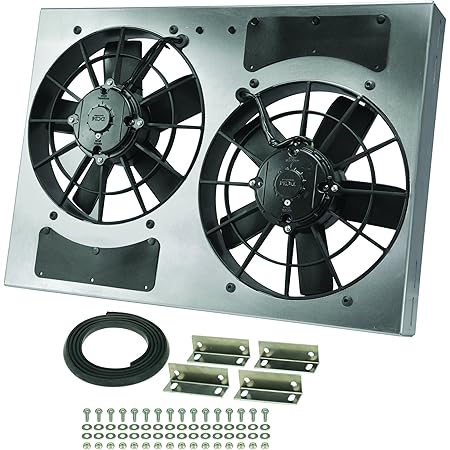Amazon.com: Derale Performance 16831 Gray/Black High Output Dual ...