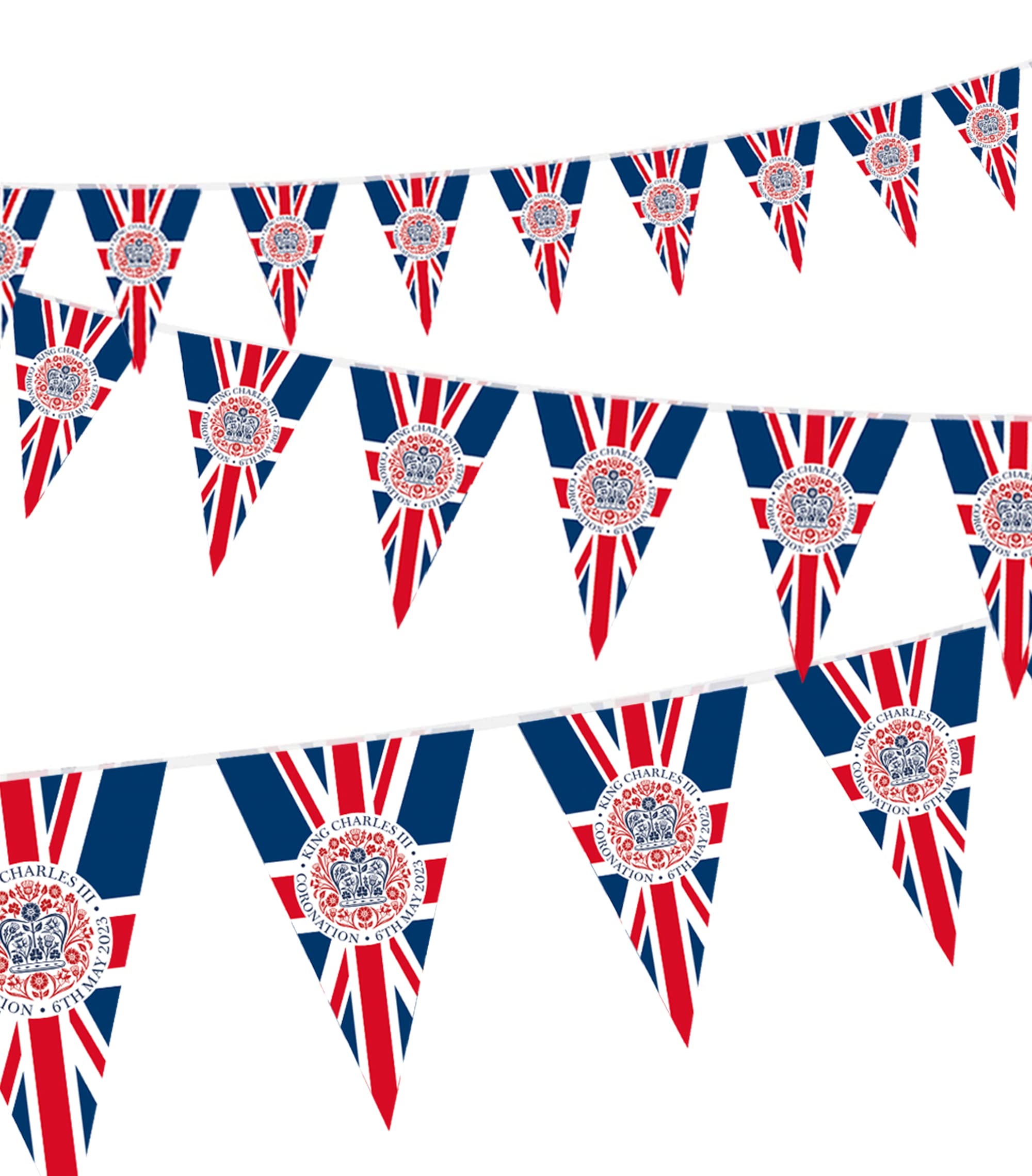 King Charles Coronation Decorations Flags,10M Coronation Bunting King ...