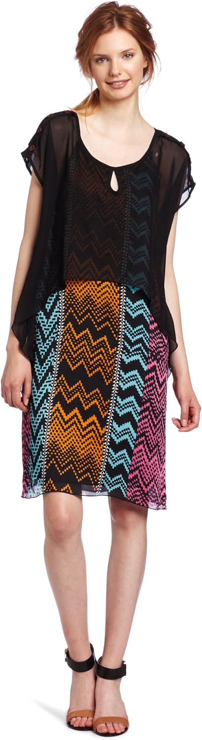 Democracy Women's Twofer High-Low Dress, Black, X-Large at Amazon Women ...