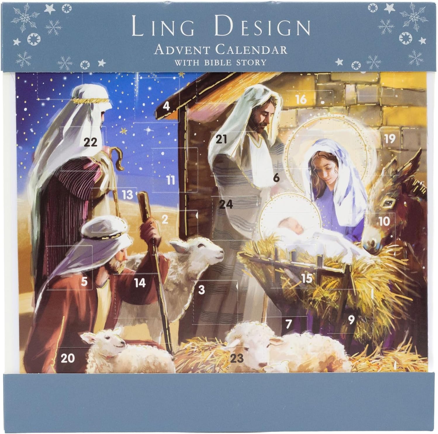 Nativity Scene Christmas Advent Calendar | Traditional Nativity Picture ...