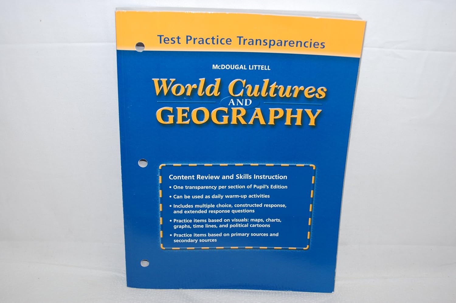 Test Practice Transparencies (World Cultures and Geography) by McDougal ...